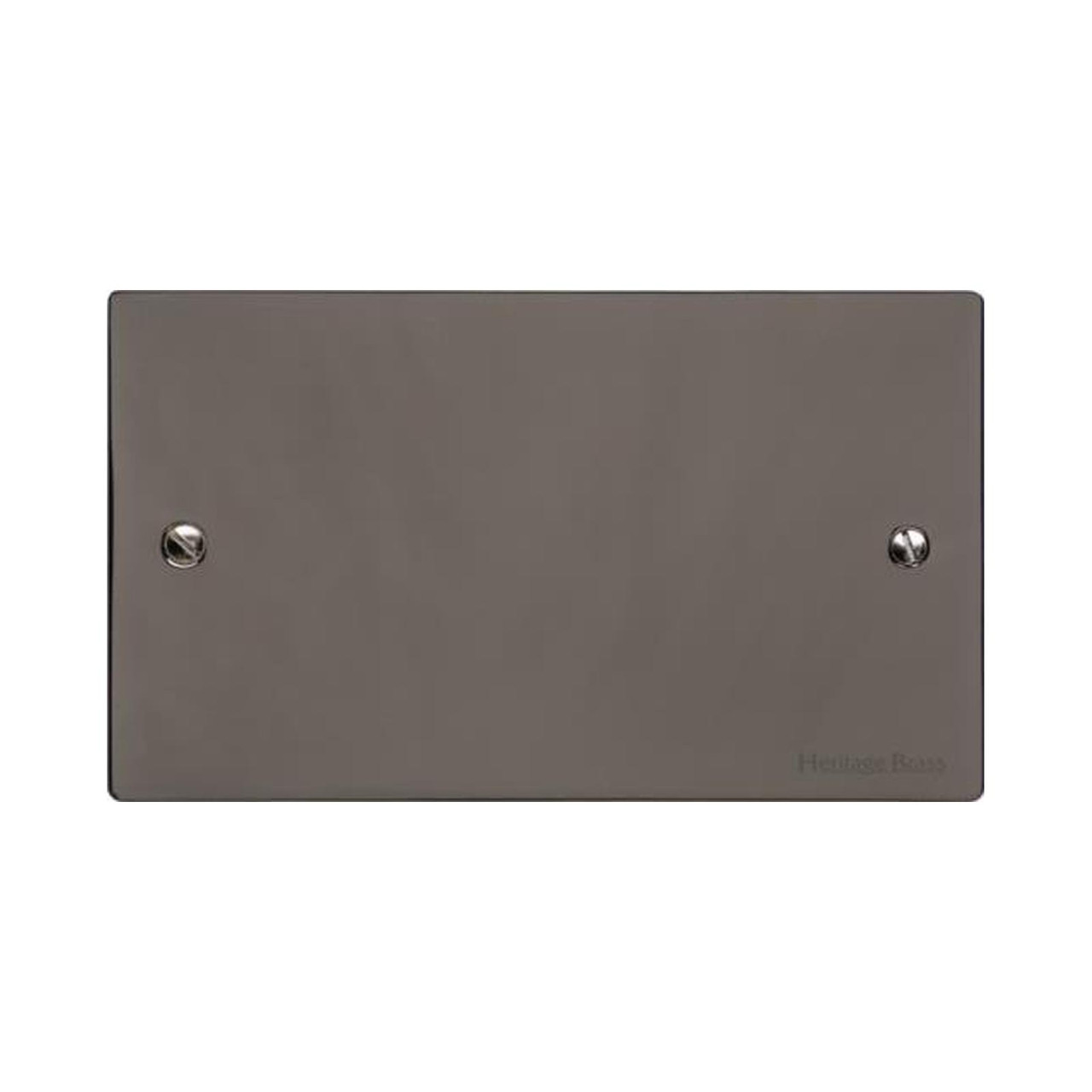 Double Blank Plate in Polished Black Elite Flat Plate Range