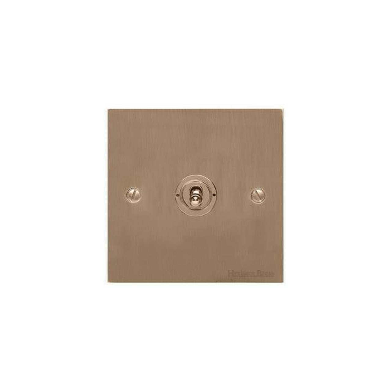 Elite Flat Plate Range 1 Gang Toggle Switch in Antique Brass - Trimless ...