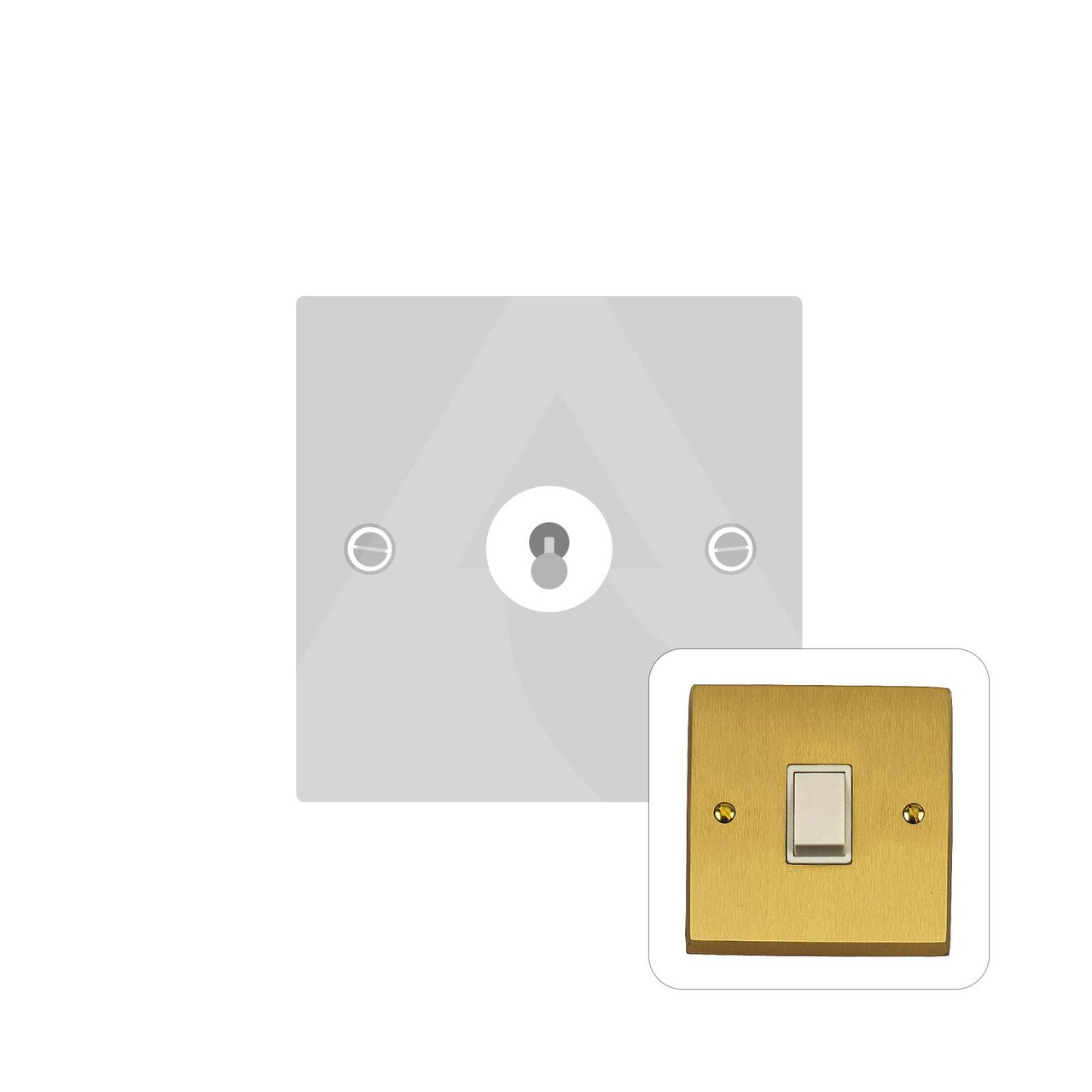 Contractor Range 1 Gang Toggle Switch in Satin Brass - Trimless - Arrow ...