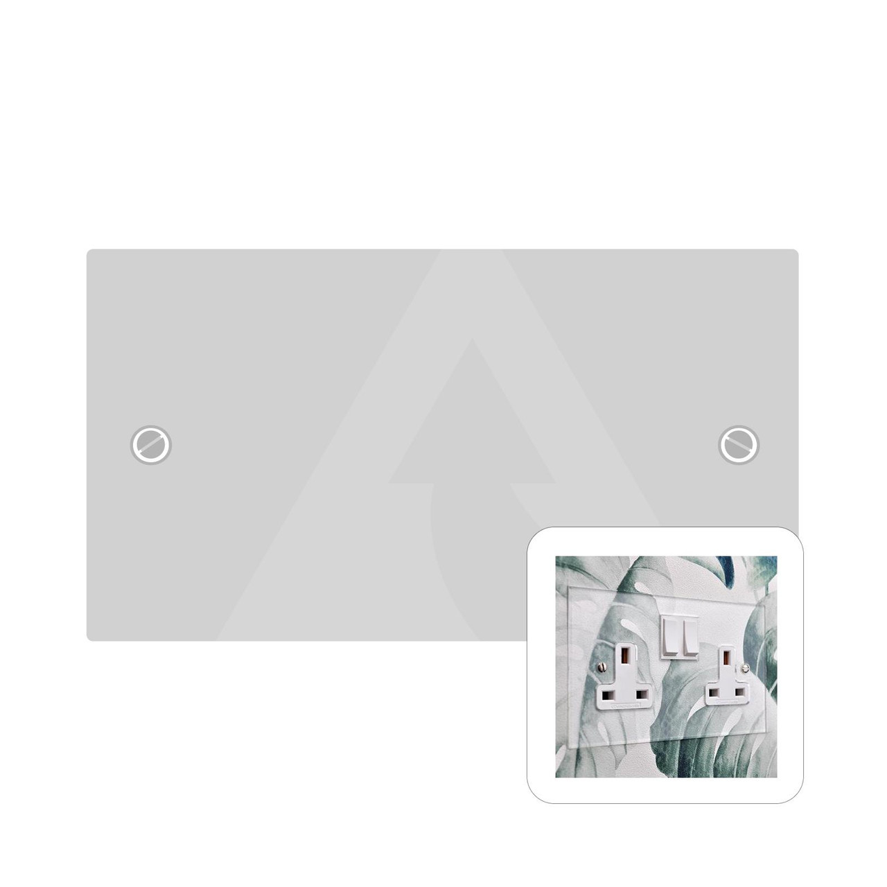 Double Blank Plate in Clear Perspex Clarity Perspex Range