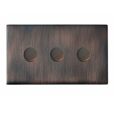 Hamilton CFX Etrium Bronze 3-Gang | Modern Switches and