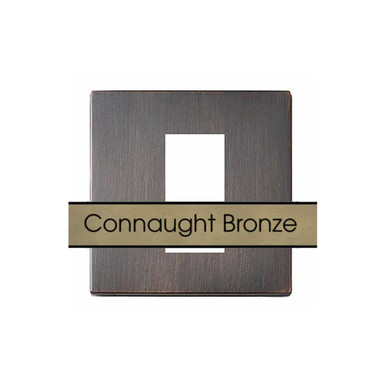Connaught Bronze Single Plate with 1 Aperture | Modern