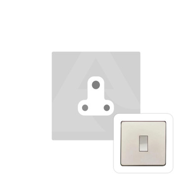 Studio Range 5 Amp 3 Round Pin Socket in Polished Nickel - Black Trim ...