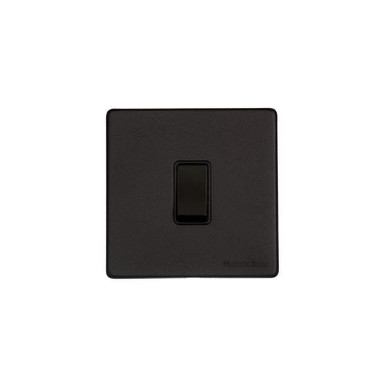 Vintage Range 1 Gang Intermediate Rocker Switch (10 Amp) in Matt Black ...