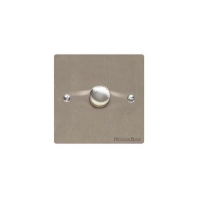 1 Gang LED Dimmer in Satin Nickel Elite Flat Plate Range