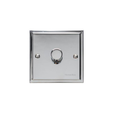 Elite Stepped Plate Range 1 Gang LED Dimmer in Polished Chrome ...