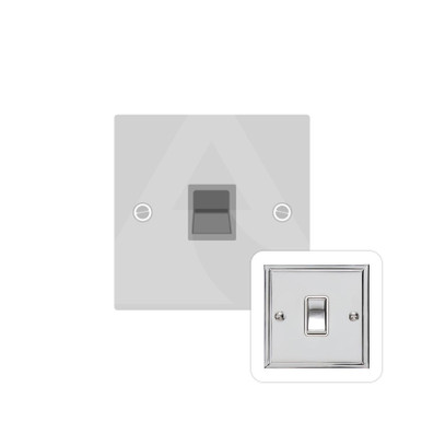 Elite 1G Sec Socket S02966BK-S Polished Chrome Black