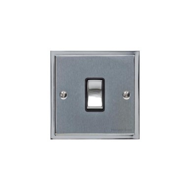 20A Double Pole Switch in Chrome Elite Stepped Plate Range