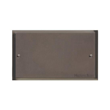 Double Blank Plate in Matt Bronze Elite Stepped Plate Range
