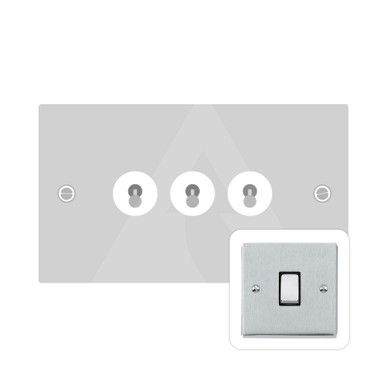 Richmond Elite Low Profile Range 3 Gang Toggle Switch in Satin Chrome ...
