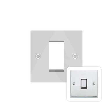 1 Module Euro Plate in Polished Victorian Elite Range
