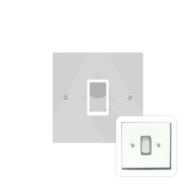 Harmony Grid Range 1 Gang Rocker Switch (10 Amp) in Polished Chrome ...