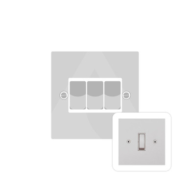 3 Gang Rocker Switch 20 Amp, Primed White PaintableQPW520W