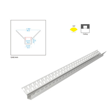 Sleek Plaster-In Aluminium Profile for Seamless LED Strip