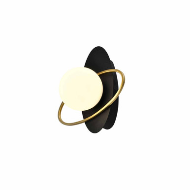 Elegant Wall Light with Sphere and Oval Gold Accent | Wall