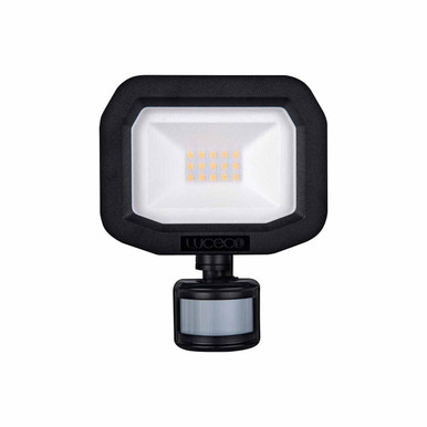Castra 20W Black Floodlight with PIR - 2400lm Security