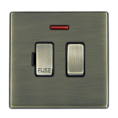 Antique Brass 1 gang 13A Double Pole Fused