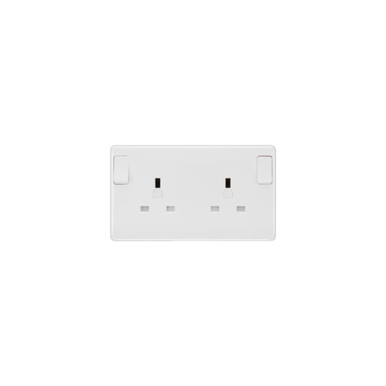 White 13A Single to Double Socket Adapter - Easy Fit