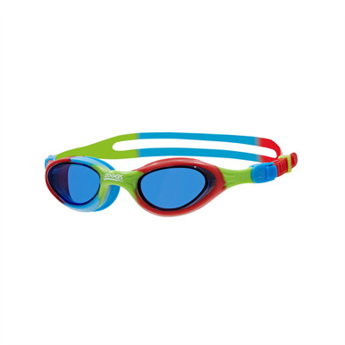 Zoggs Youth Super Seal Goggles Red/Blue - Blue Tint - Sportsworld