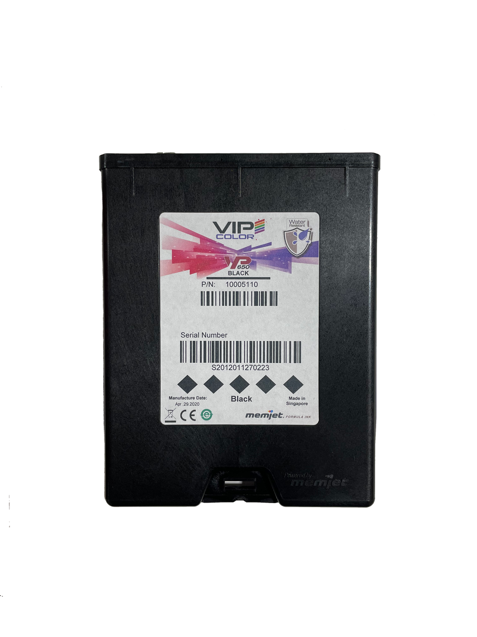 VIPColor VP550/VP650 Black Memjet Ink Cartridge - Single / 200 ml
