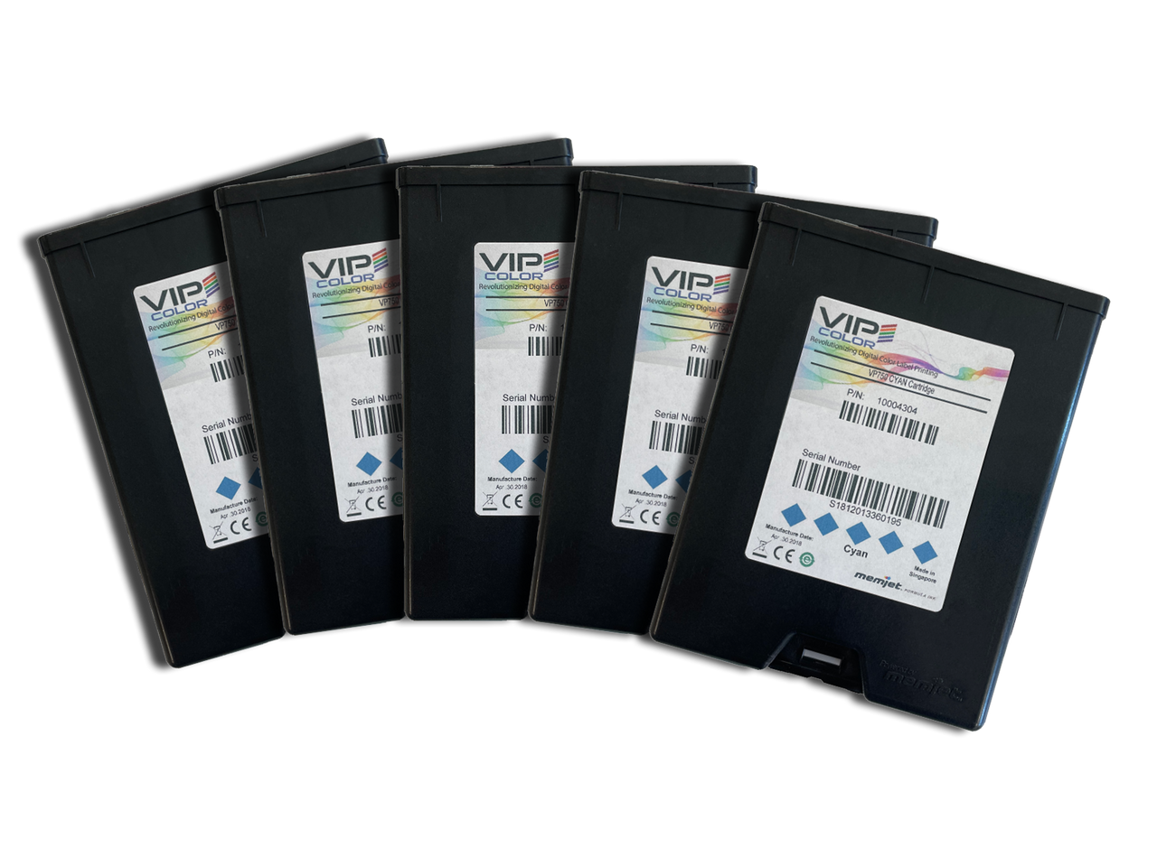 VIPColor VP660/VP750 Cyan Memjet Ink Cartgridge - 5 Pack / 250 ml