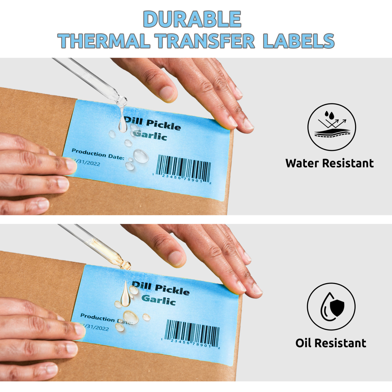 Thermal Transfer 4" x 6" Blue Fanfolded Labels 4000/Carton
