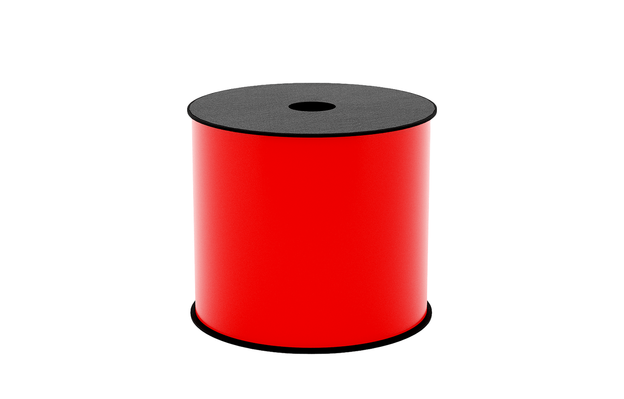 Red 4in x 150 Ft Cont 3Mil Glossy Vinyl Label Tape Roll