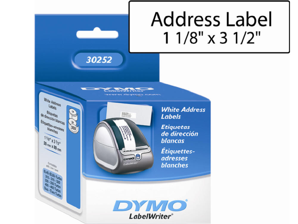 Dymo 30252 Address Labels 1.125" x 3.5" – 700/Box | DuraFast Label USA