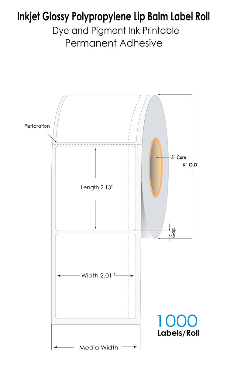 Chapstick Label Size