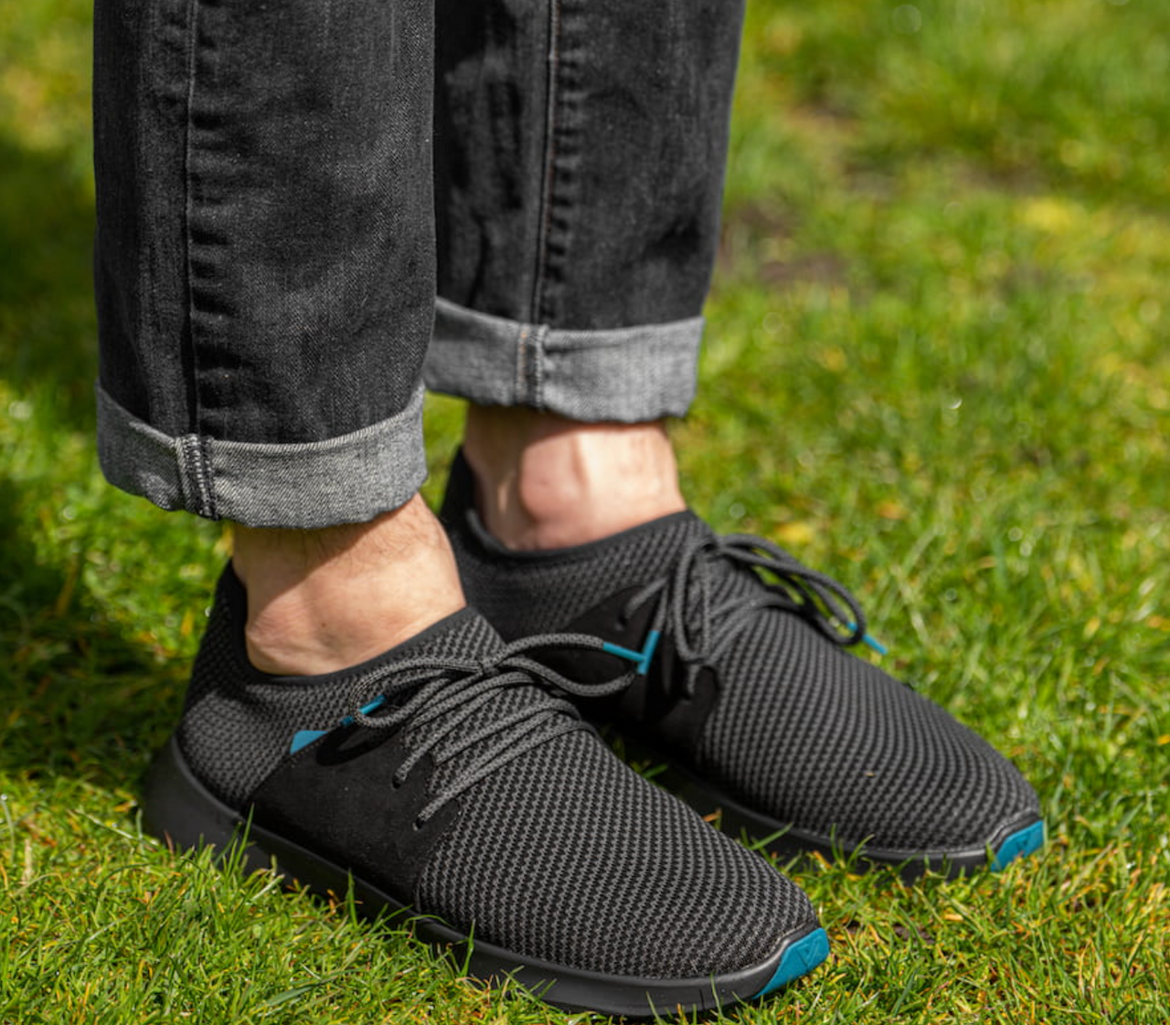 Vessi Men's Everyday Classic Midnight Black on Black 100% Waterproof ...