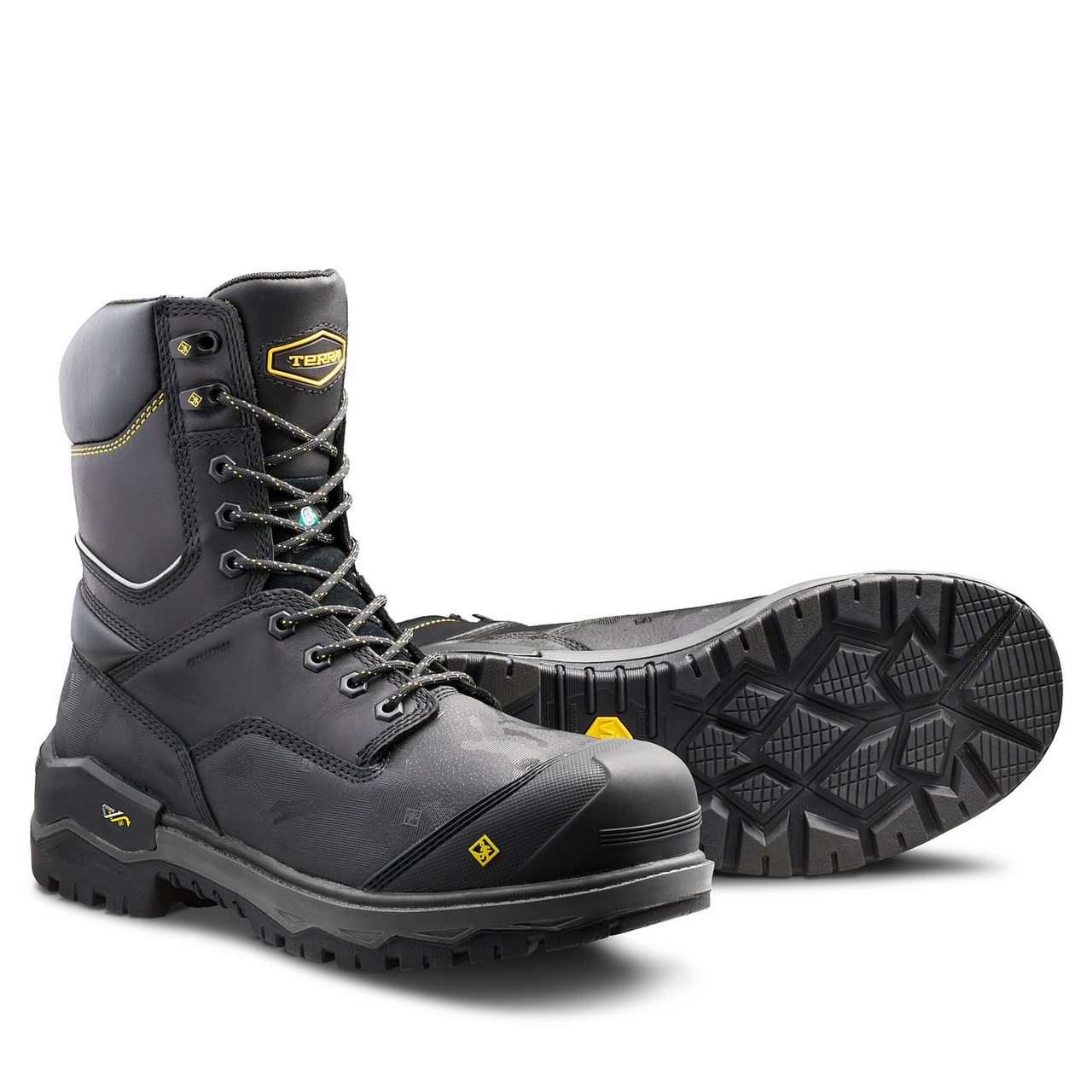 Men's Terra Gantry 8" Black Waterproof Boot - Herbert's Boots and ...