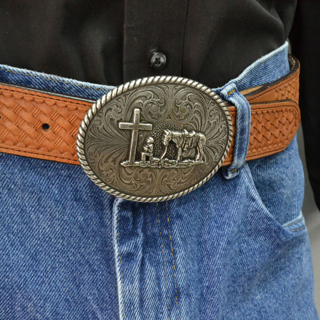 Montana Silversmiths Christian Cowboy Attitude Belt Buckle - Herbert's ...