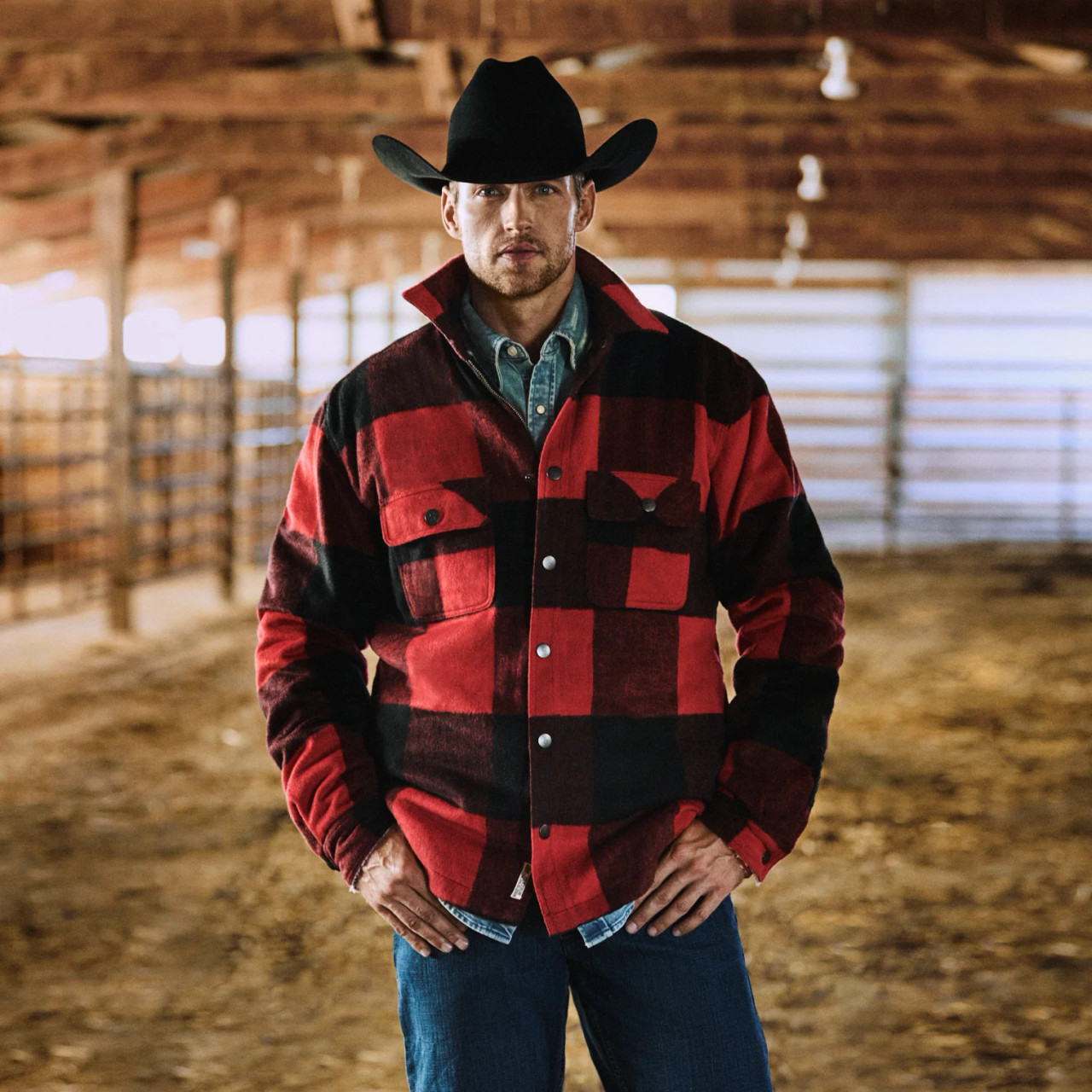 Stetson Men's Buffalo Plaid Western Coat - Herbert's Boots and Western Wear