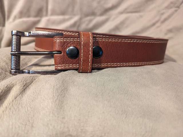 Keldon Europa Dezines 5242 Tan Double Stitch Leather Belt - Herbert's ...