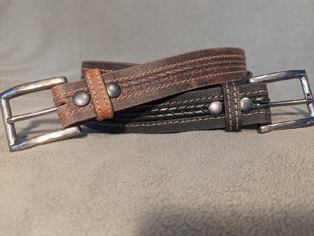 Keldon Europa Dezines Embossed Center Leather Belt - Herbert's Boots ...