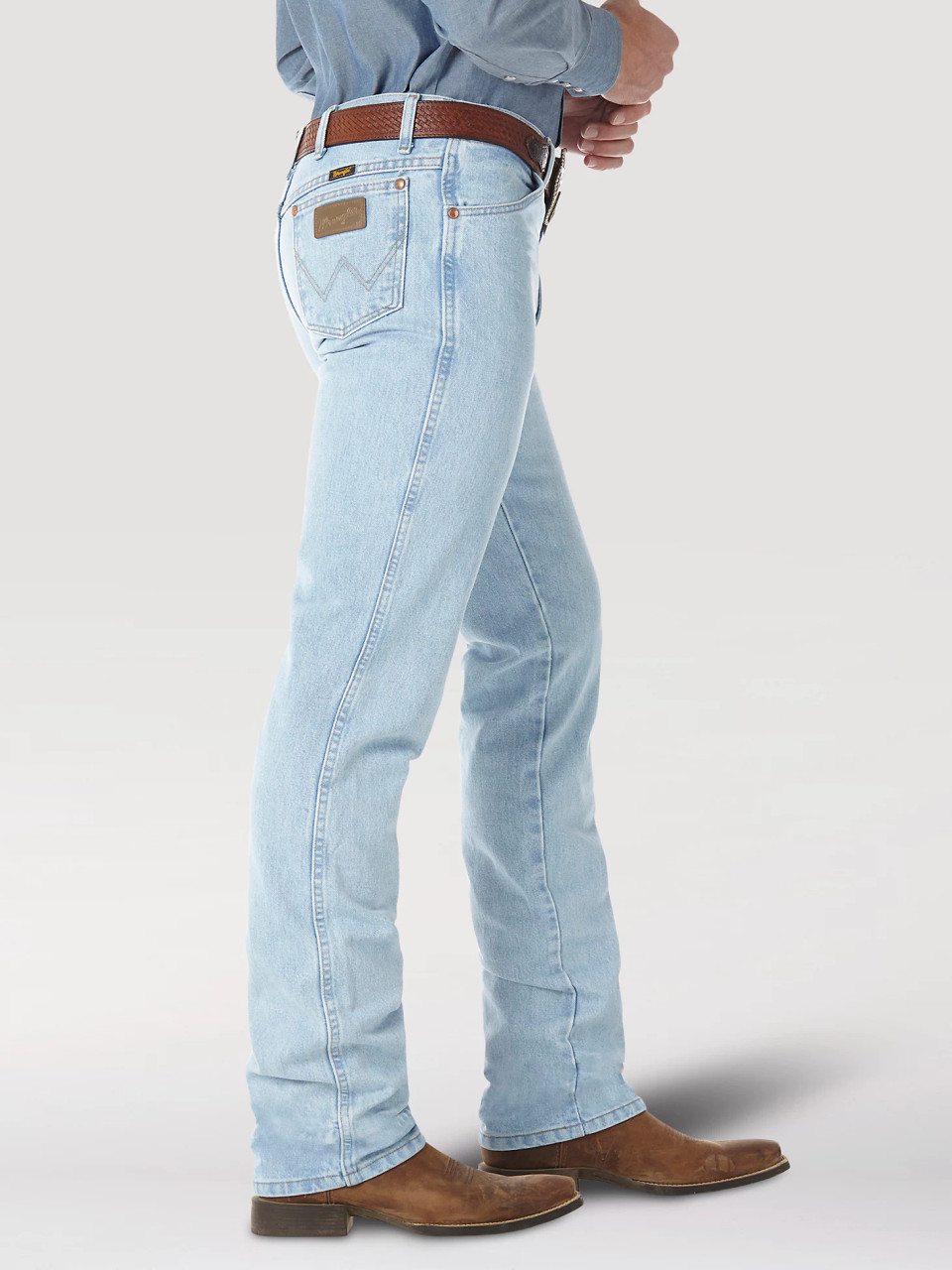 Men's Wrangler Cowboy Cut Slim Fit Bootcut "Bleach" Jean - Herbert's ...