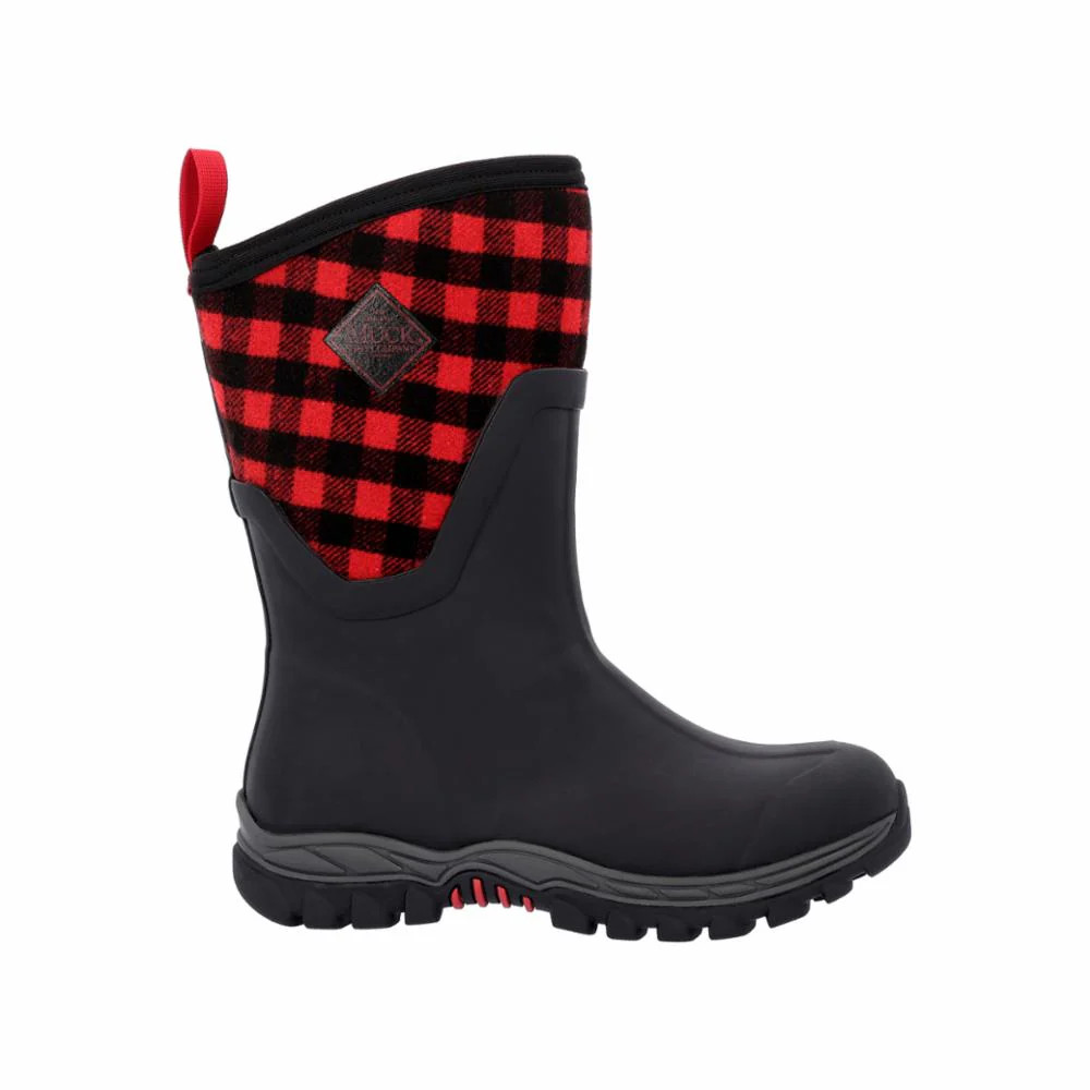 Women's Muck Arctic Sport II Mid Red Plaid - Herbert's Boots and ...