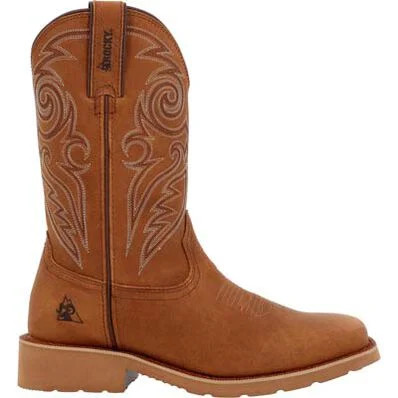 Rocky MonoCrepe 12” Square Toe Cognac Western Boot - Herbert's Boots ...