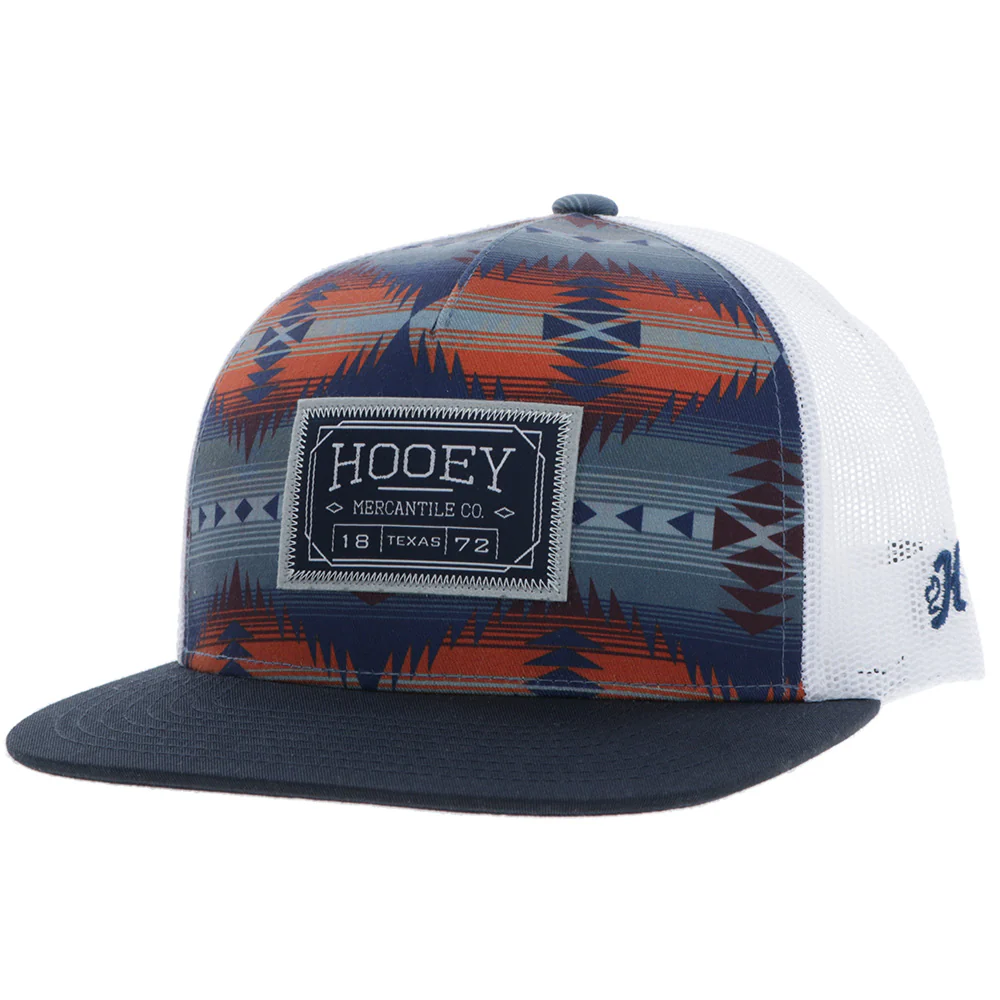 Hooey "Doc" Navy and White Aztec Snapback Hat - Herbert's Boots and ...