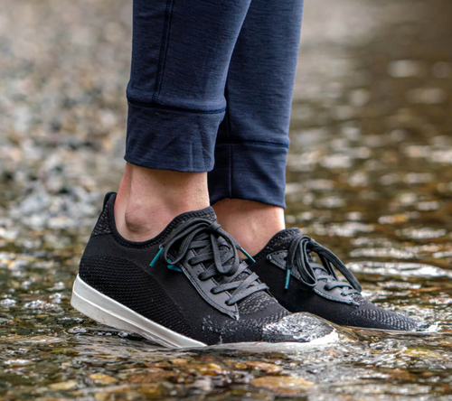 Vessi Women's Weekend Asphalt Black 100% Waterproof Shoe - Herbert's ...