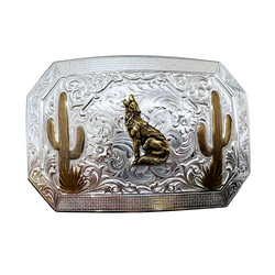 Montana Silversmiths Desert Joy Cactus Wolf Buckle - Herbert's Boots ...