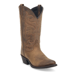 Laredo Women's Bridget Distressed Tan Leather Round Toe Western Boot ...