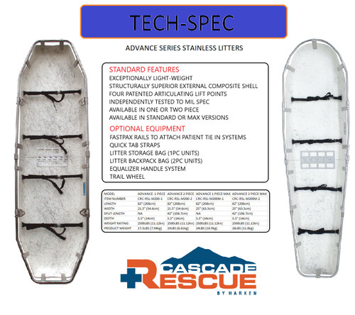 Cascade Rescue Advance Series Model 200 Rescue Litter | Rescue Litter ...