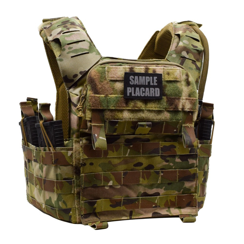 Shellback Tactical 2 x 3 Inch Custom ID Placard with Hook Back