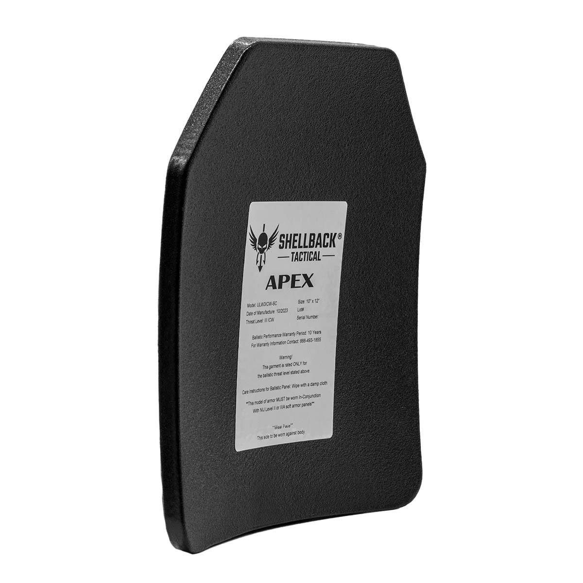 Shellback Tactical Apex Level III ICW Super Lightweight Armor Plate