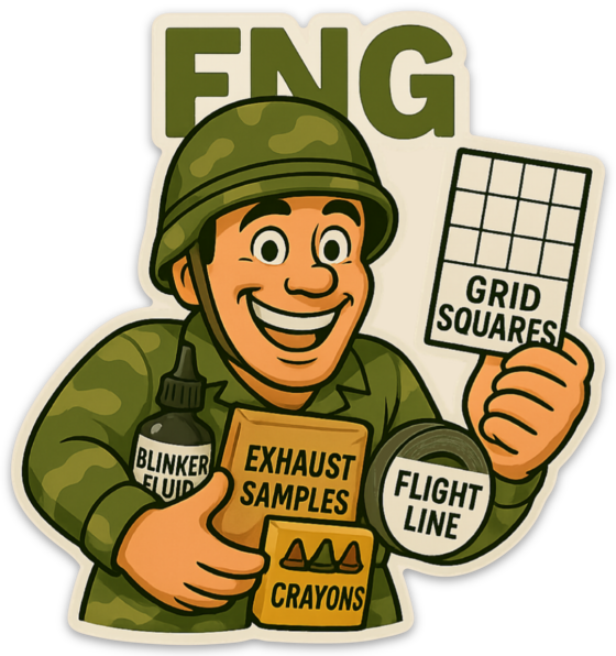 Shellback Tactical FNG Durable Vinyl Decal – 3.75" x 4" Military Humor ...