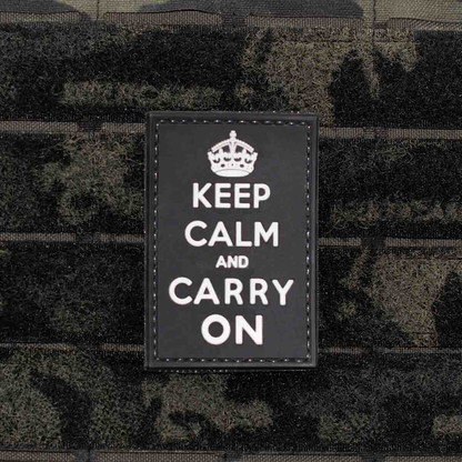 Keep Calm And Carry On PVC Morale Patch