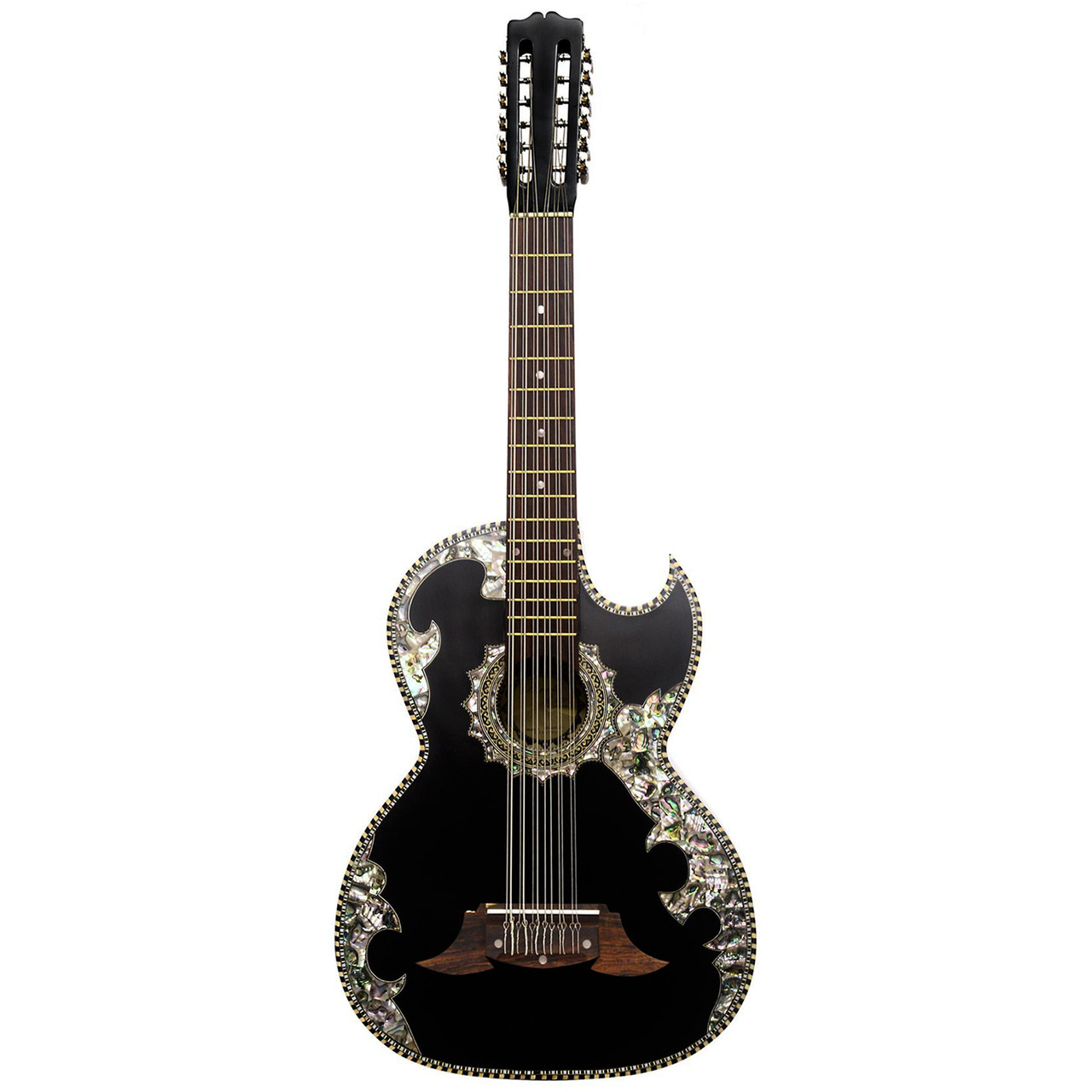 Paracho Elite NOVELLA 10-String Thin Body Bajo Quinto Acoustic Guitar ...