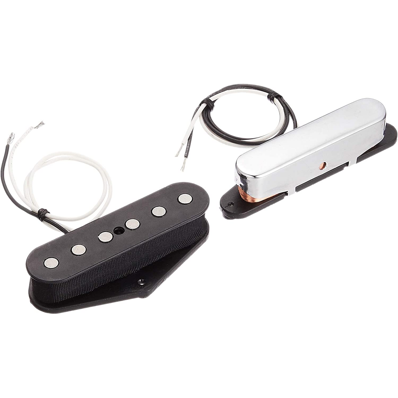 Fender Tex-Mex Telecaster Pickups, Set of 2, Black and Chrome (099-2263 ...
