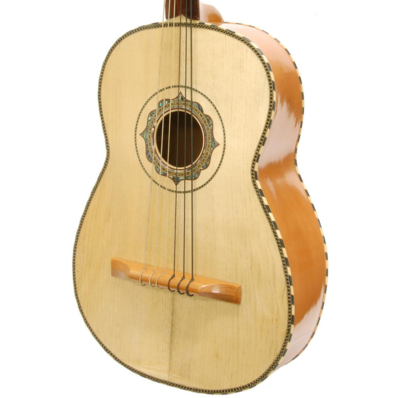 Paracho Elite Guitarron Mariachi Guitar with Gig Bag, Natural (PE ...